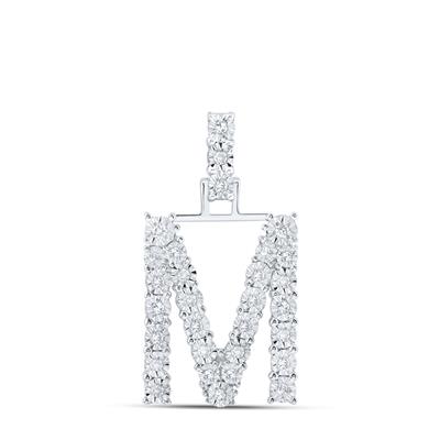 10k Gold Diamond "M" Initial Pendant 1/6 CTTW – Grillz Masters
