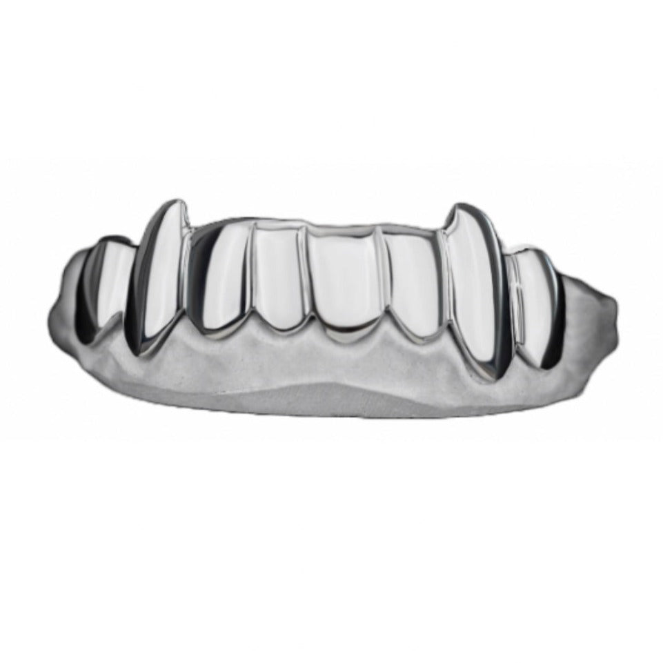 Polished Grillz with Extended Fangs Top or Bottom – Grillz Masters