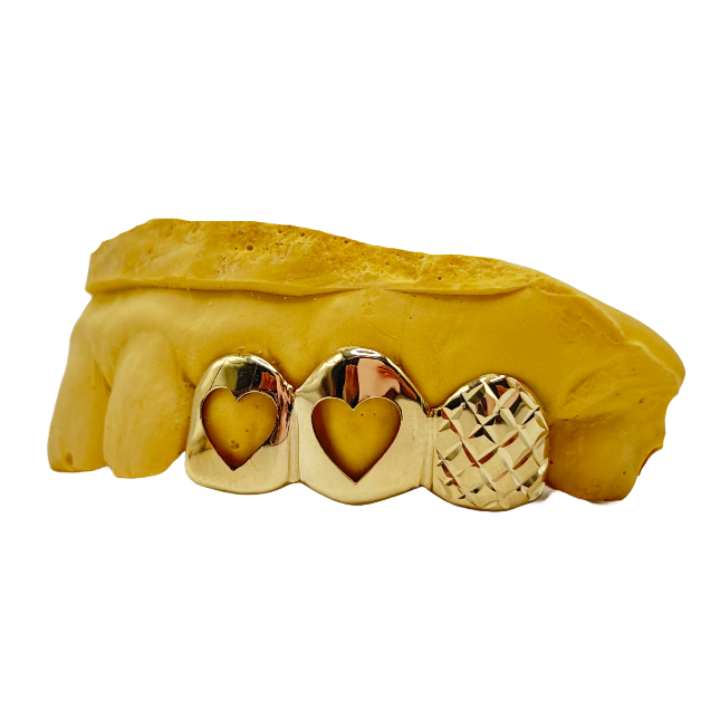 Double Heart Grillz 3pc – Grillz Masters