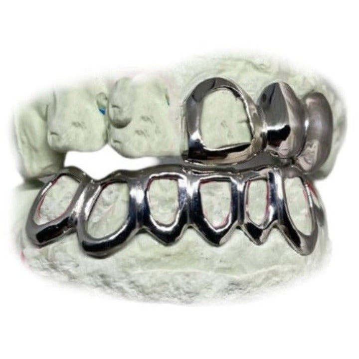 Custom Design Top 3pc & Open Face Bottom Grillz Set – Grillz Masters