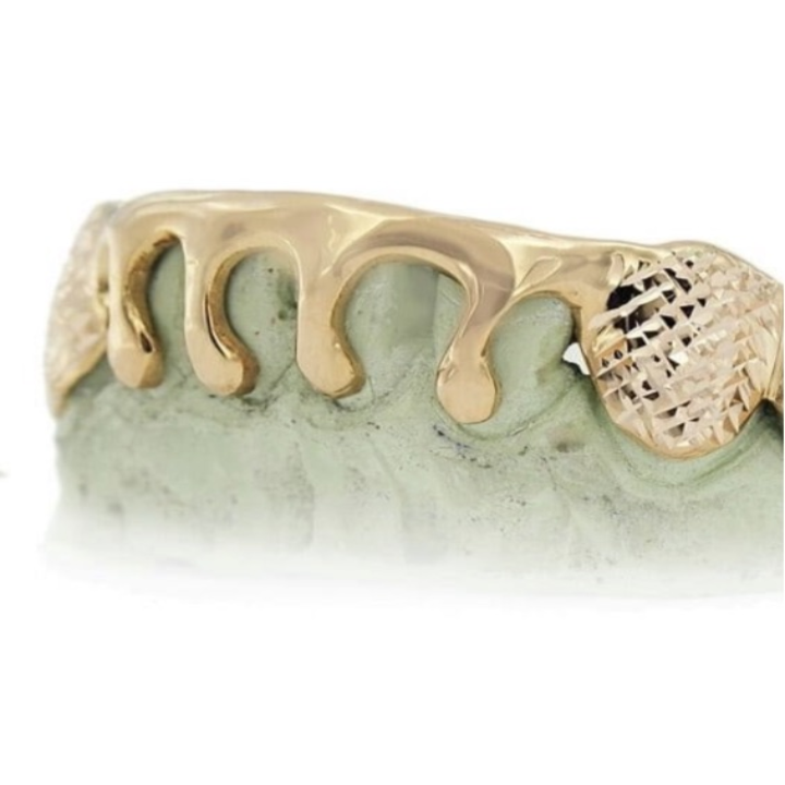 Bottom Drip Grillz with Diamond Cut Fangs – Grillz Masters