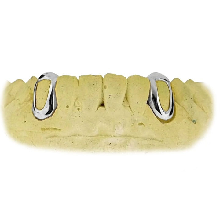 Open Face Fangs with Back Bar Top or Bottom – Grillz Masters