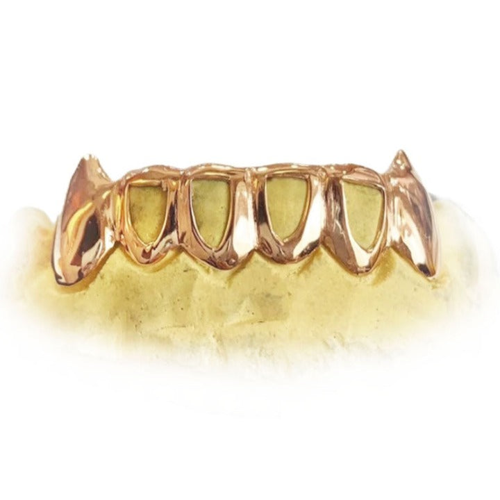 Open Face Grillz with Extended Fangs Top or Bottom 6pc – Grillz Masters